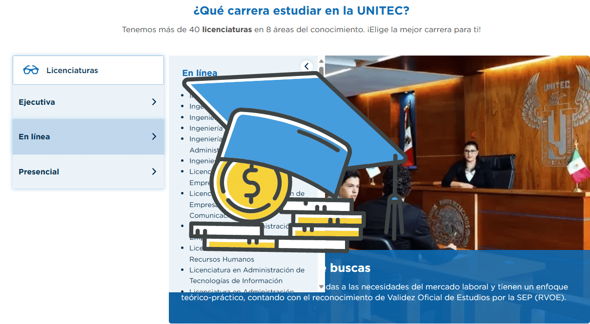 Precios de carreras UNITEC y oferta académica actual