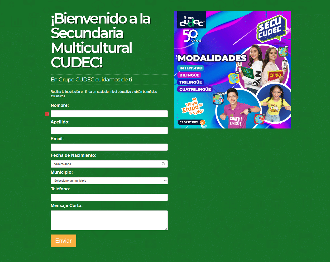 CUDEC Secundaria Multicultural 2025. ¡Inscripciones!